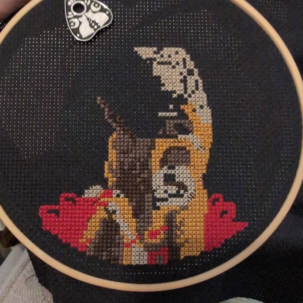 PDF Neon Xenomorph Warrior Alien Cross-stitch Pattern Embroidery Aliens ...