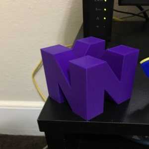 N64/nintendo 64 Cube Video Game Logo Sign man Cave, Game Room, Shelf ...