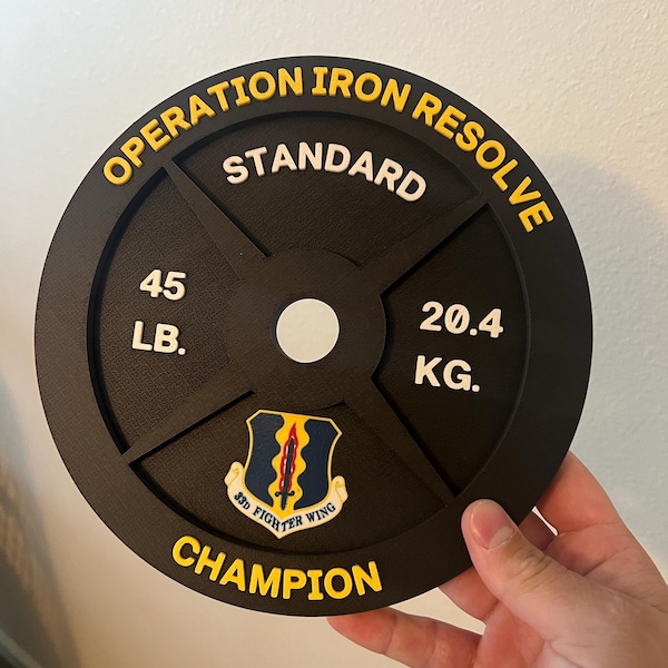 Custom Weight Plate Trophy: 3D Printed Mini Gym Award - Etsy