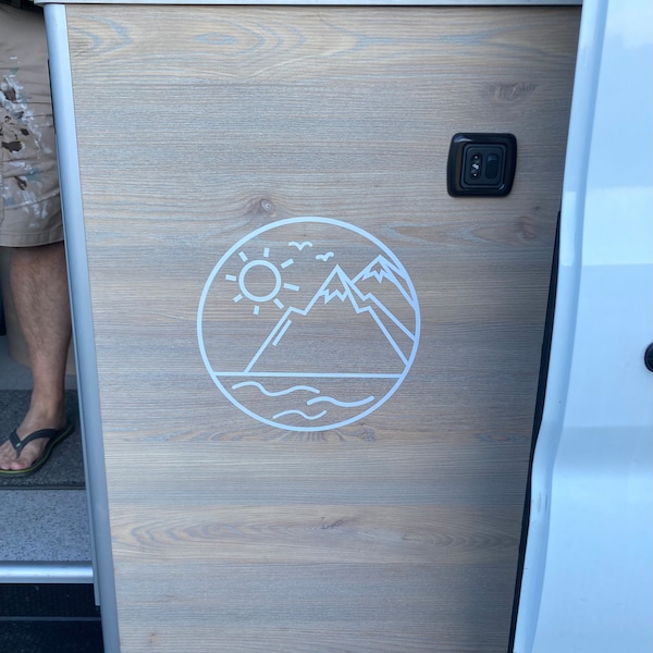 Sun and Waves Car Sticker | Car | Camper | Sticker Decal Vinyl | Decal ...
