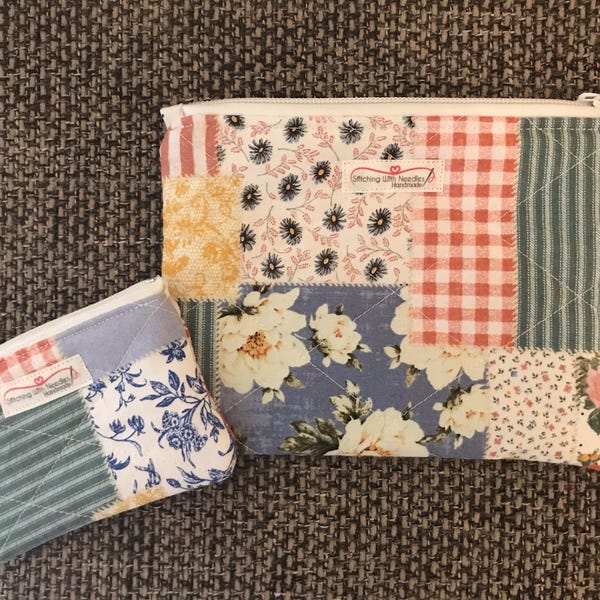 Cottage Core Patchwork Tote Bag, Shoulder Bag Totes, Floral Patchwork ...