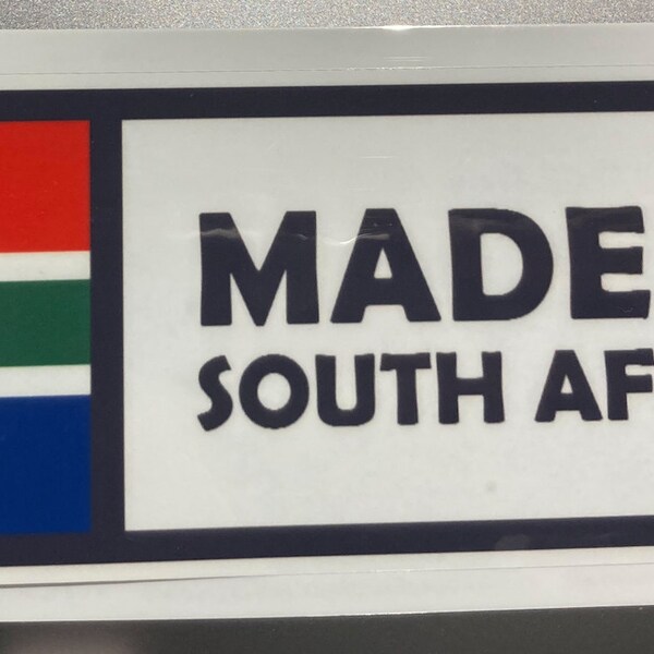 South Africa Sticker Made in South Africa Waterproof for Water Bootle ...