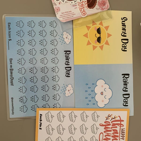 Hello Fall Savings Challenge With Envelope 8X10 1 Sided Challenge - Etsy