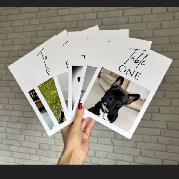 Polaroid Style Photo Place Cards With Guest Picture, Personalized Photo ...