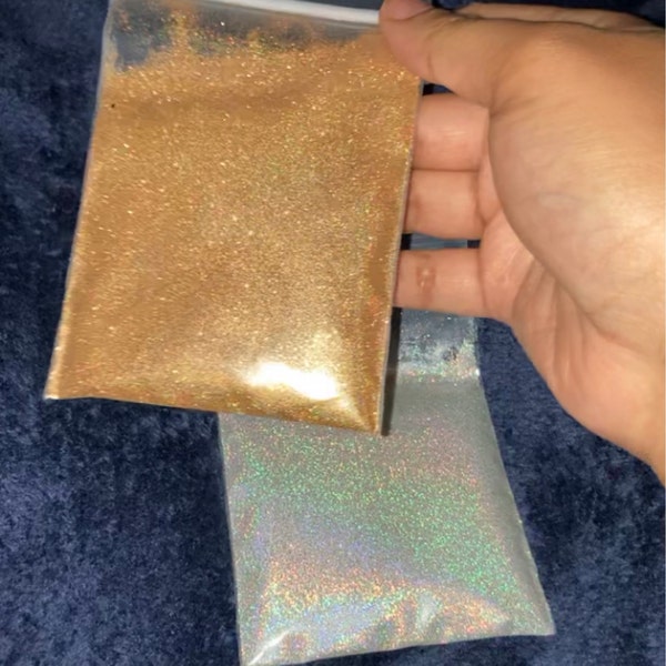 Holographic Gold Glitter, Micro Fine Glitter, Cosmetic Grade Glitter ...