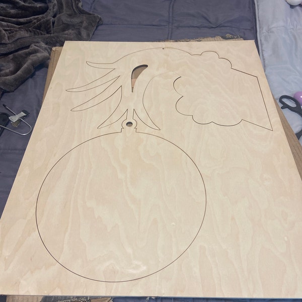 Hand Holding Ornament Wood Cutout, Christmas, Wooden Door Hanger ...