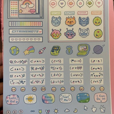 Cleffa Pink Friends Deco Sticker Sheet Cute Kawaii Aesthetic Nostalgia ...