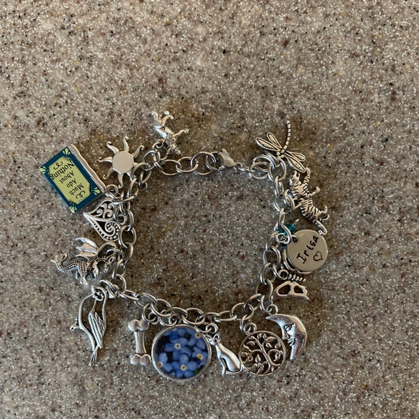 All About Me, Custom Charm Bracelet, Personalized Charm Bracelet, My ...