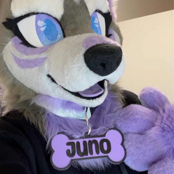 Custom 3d-printed Fursuit Name Tag ID Badge for Collars - Etsy