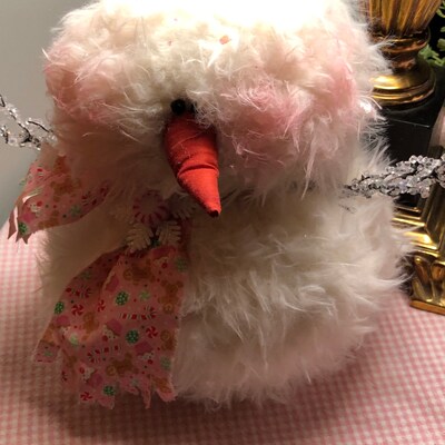 Fuzzy Wuzzy Snowman Pink - Etsy
