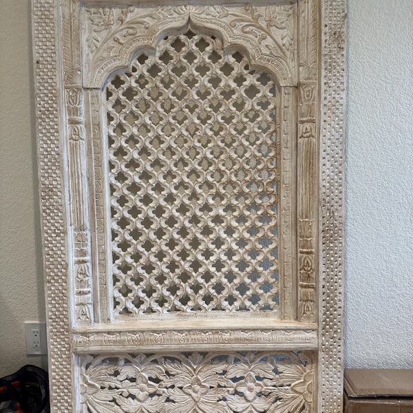 Carved Wooden Wall Panel/wall Decor Panel/indian Carved Wall Panel/jali ...