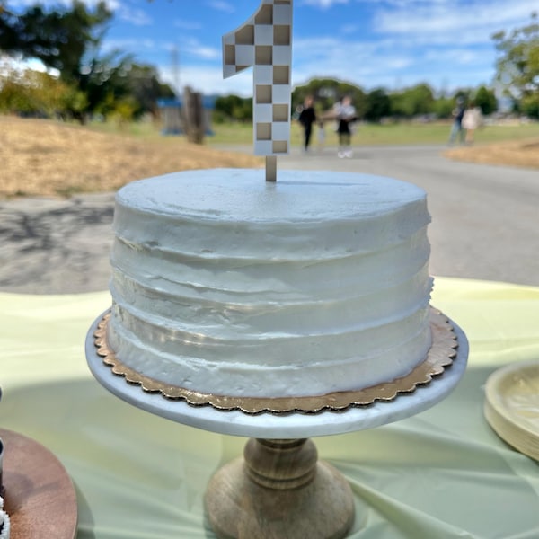 Checkered Boho Birthday Cake Topper | Boy First Birthday | Smash Cake ...