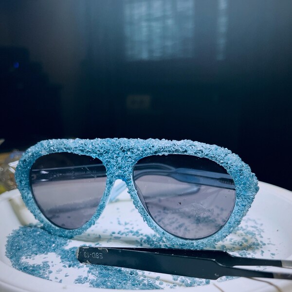 Black Onyx Crushed Raw Stone Powder, Healing Crushed Powder, Beautiful ...