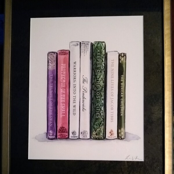 Personalized Art Print Your Favorite Books No. 2 - Customizable Art ...
