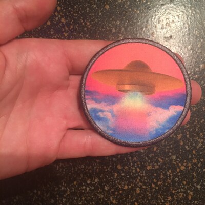 Retro Iron on UFO Patch Vintage Style Grunge Patches - Etsy