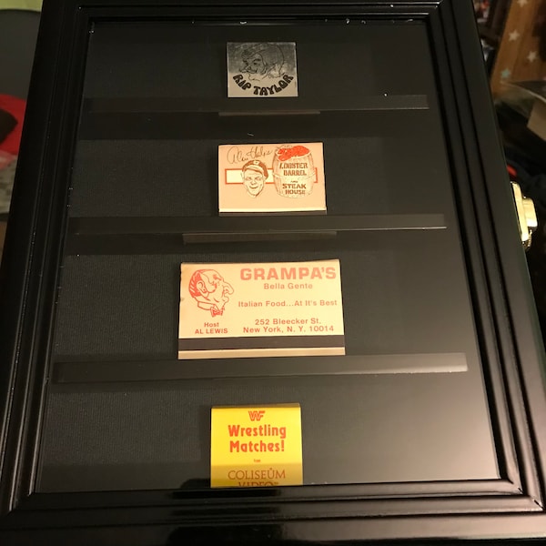 20 Matches Matchbook Display Case Wall Cabinet Holder W/ 98% UV ...