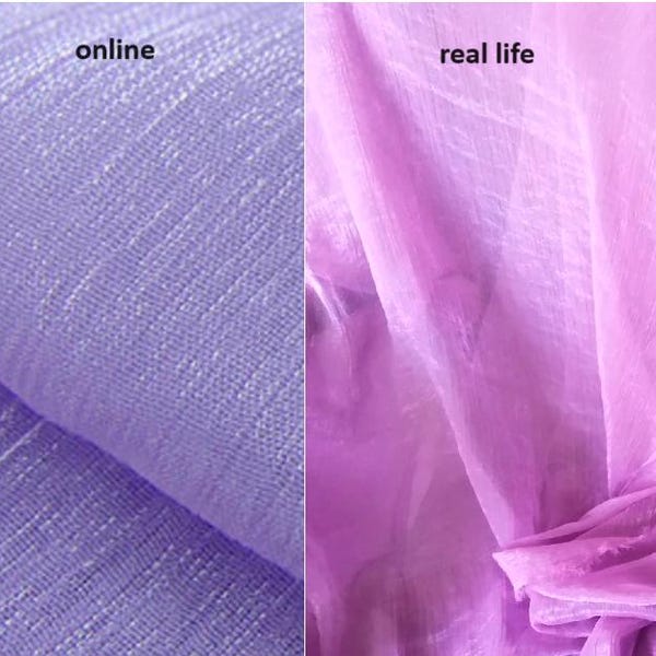 Blue Gradient Satin Fabric 1 Meter Gradual Color Change Cloth Sewing ...