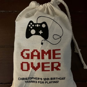 Game Over Thank You-controller Video Game-kids Party Favor-personalized ...