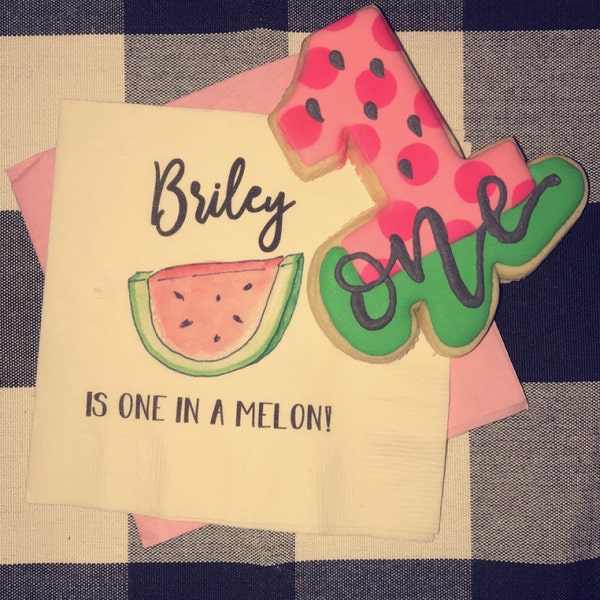 Watermelon One in a Melon First Birthday Summer Birthday Party Girl ...