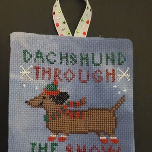 Dachshund Through the Snow Winter Holiday Christmas Cross Stitch PDF ...