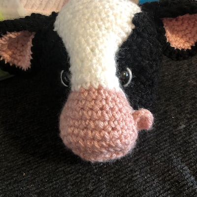 Cow Head Keychain Crochet Pattern 2 Spot Face Pattern Extension PDF ...
