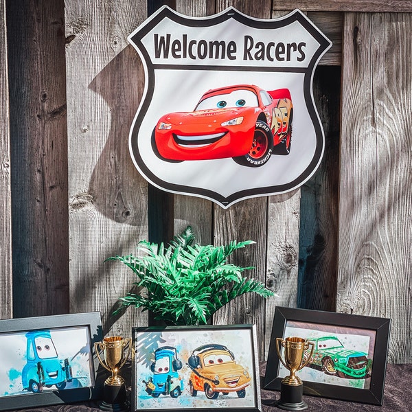 CARS Birthday Sign, Cars Door Sign, Instant Download, Cars Party Sign ...