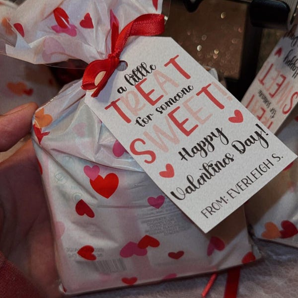 Valentine Gift Tags, Editable Printable Kids Valentine Tags, Classroom ...