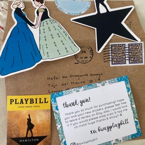 Set of 8 Broadway Musical Album Receipt Stickers: Hamilton | Etsy