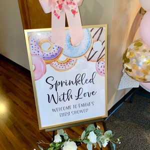 Oh So Sweet Sign Enjoy a Treat Printable Peach Baby Shower | Etsy