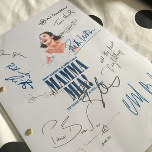 Mamma Mia Movie Musical Script With Signatures Autograph - Etsy