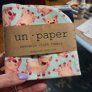 Un Paper Reusable Napkins Single-ply Random Prints Cloth Napkins Cloth ...