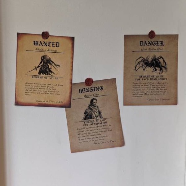 Dnd Bounty Poster: Wanted Starter Pack Npcs (PDF Template Editable ...
