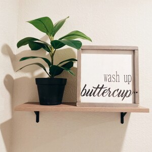 Wash up Buttercup,rustic Bathroom,bathroom Sign,bathroom Decor,rustic ...