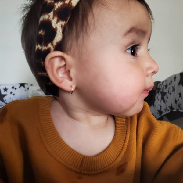 14k Gold Filled Backless Tiny Hoop Earrings - Baby Hoops for Girls ...