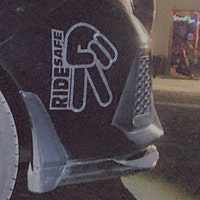 Ride Safe Biker Wave 2 Fingers Down Motorcycle Wave Sticker Vinyl Decal ...