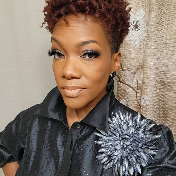 Magnetic Hold Feather Flower Pin,feather Flower Brooch 6-7” Large Black ...