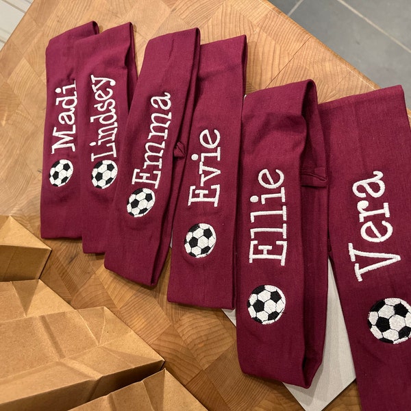 Sports Headband, Monogrammed Headband, Personalized Headband, Soccer ...