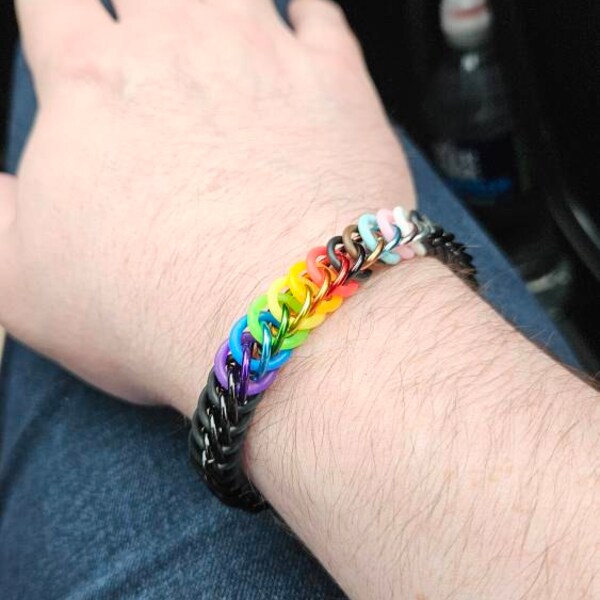 Subtle Agender Pride Bracelet, Agender Pride Flag Bracelet, Agender ...