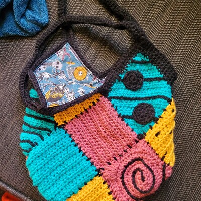 Sally's Patchwork Bag Crochet Bag Pattern NBC Inspired Jack and Sally ...