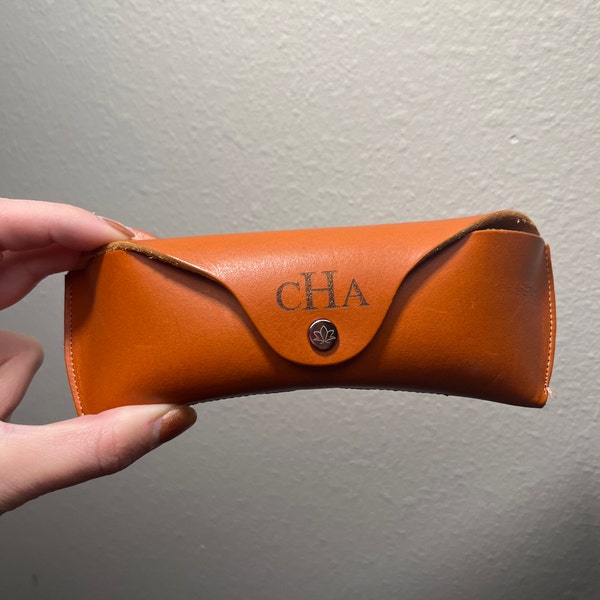Personalized Leather Sunglasses Case, Ray Ban Case, Eyeglasses Glasses ...