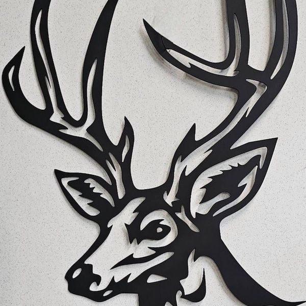 Deer Dxf Svg Png Files Deer Portrait Face Head Cut File for , Cnc ...