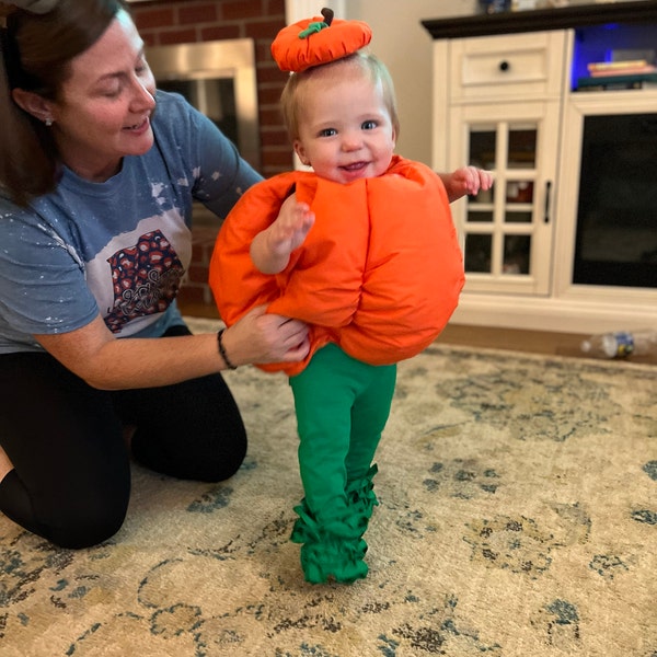 Pumpkin Costume Child Pumpkin Costume Toddler First Halloween Pumpkin Boy Halloween Pumpkin ...
