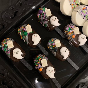 Edible Ghost Sugars 12, Halloween Decorations for Cupcakes, Halloween ...