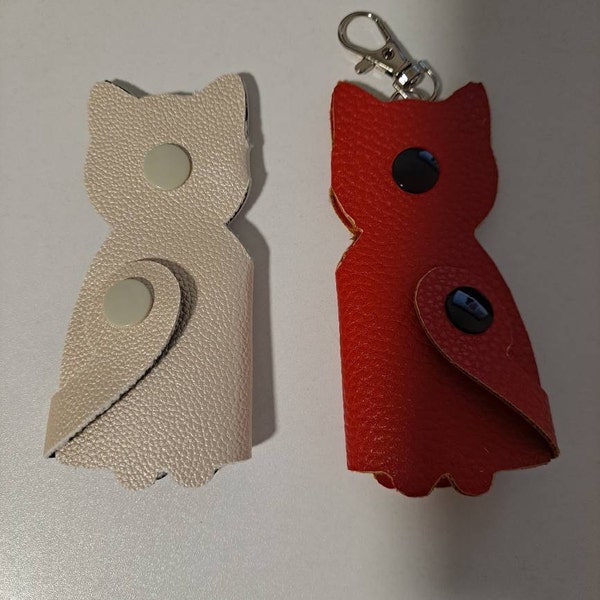 Pussy Cat Key Wrap Fob SVG | Kitty Cat Key Cover Template Keychain Bag ...