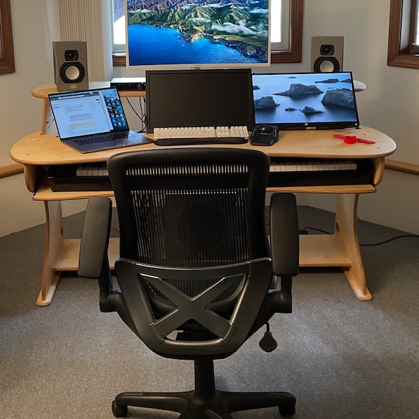 Recording Studio Desk/ 12RU Workstation/ Cabinet Grade Birch Plywood ...