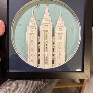 Layton Utah LDS Temple 3D Shadow Box - Etsy