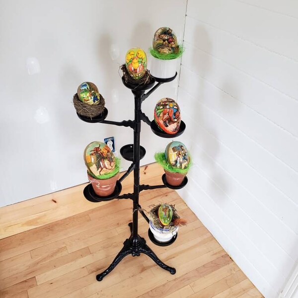 Vintage,30 Piece,putz,farm Animals,figures & Trees,flat,carved,wooden ...