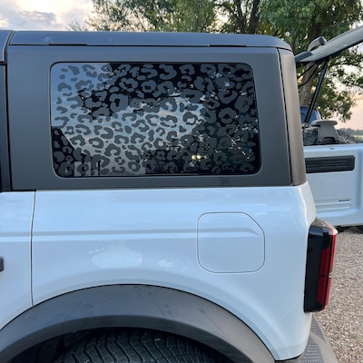 Leopard Cheetah Print Rear Window Decals Fit Ford Bronco 6g Hardtop ...