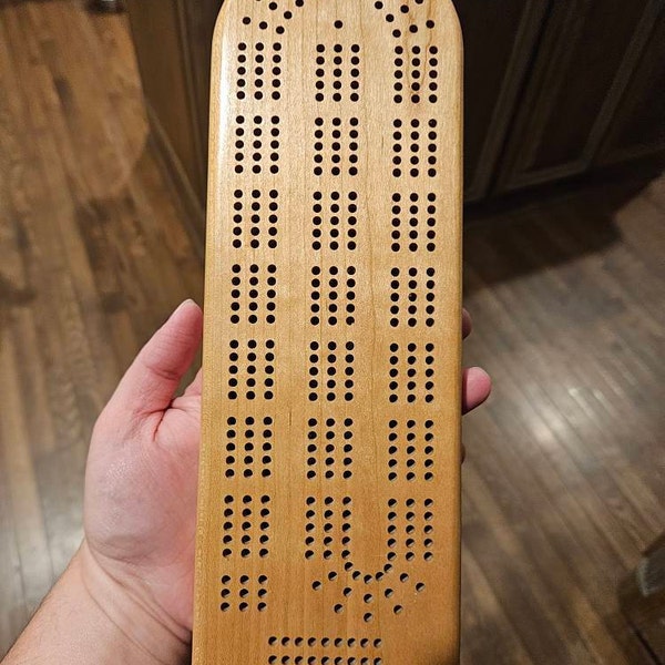 Handcrafted Solid Wood Cribbage Board With Metal Pegs & Storage - Etsy