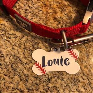 Baseball Dog Tag Double Sided Customized Dog Tag Custom - Etsy